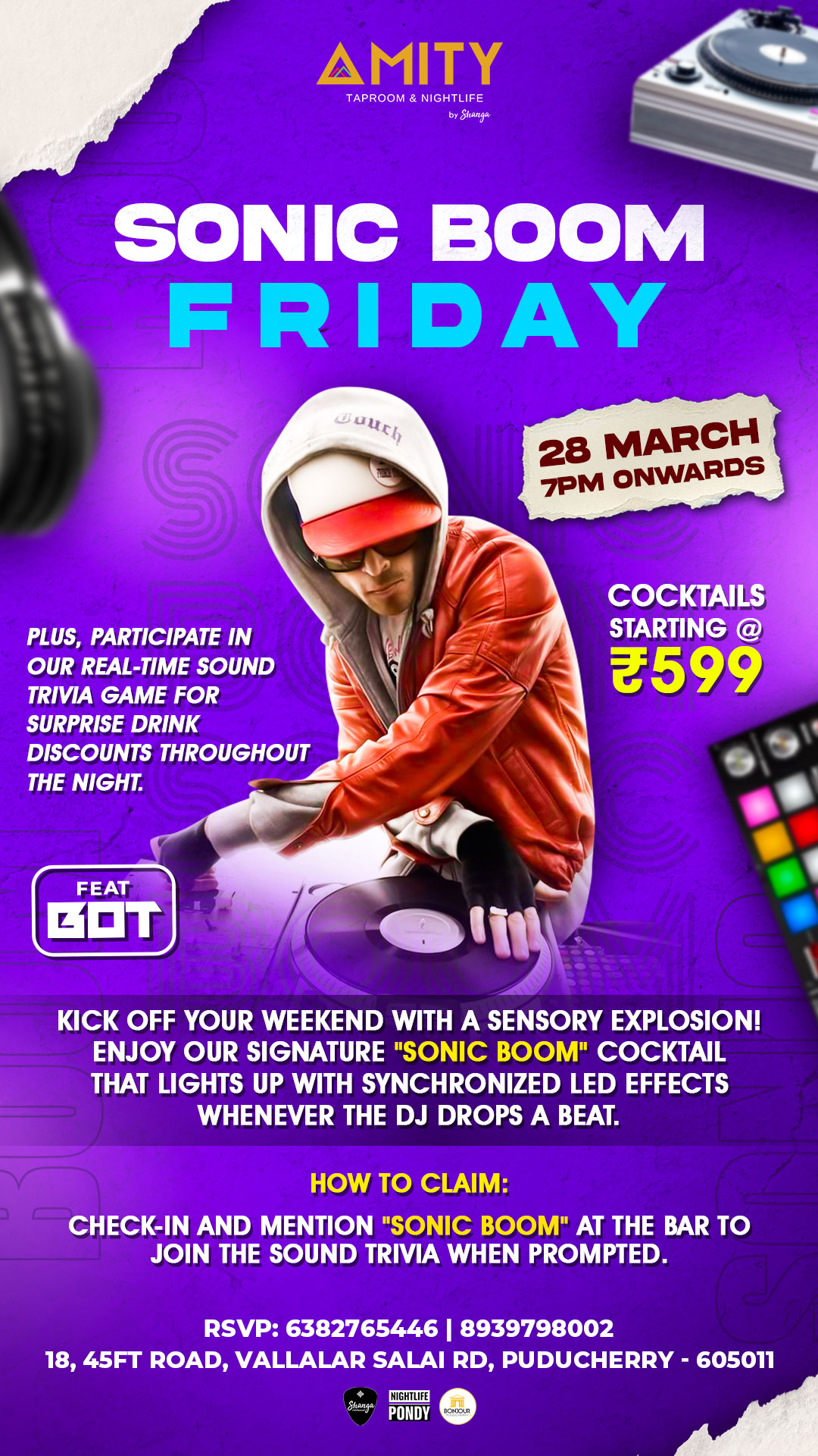 🎧 SONIC BOOM FRIDAY 🚀 - Bonjour Pondichérry