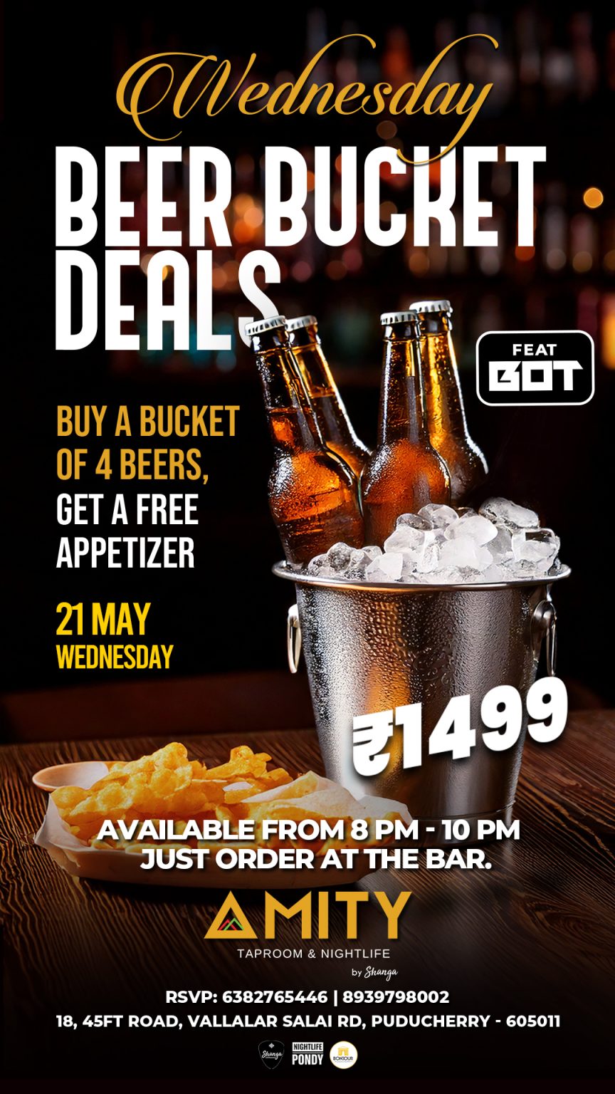 🌃 WEDNESDAY NIGHTLIFE AT AMITY NIGHTLIFE - Bonjour Pondichérry